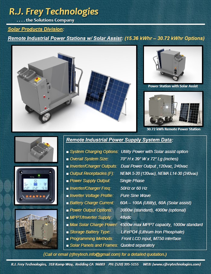 Solar Energy Products: (Mobile Power Station Modules) – R.J. Frey ...